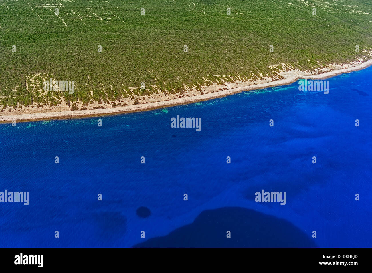 Aerial panorama of island Olib in Zadar area Stock Photo - Alamy