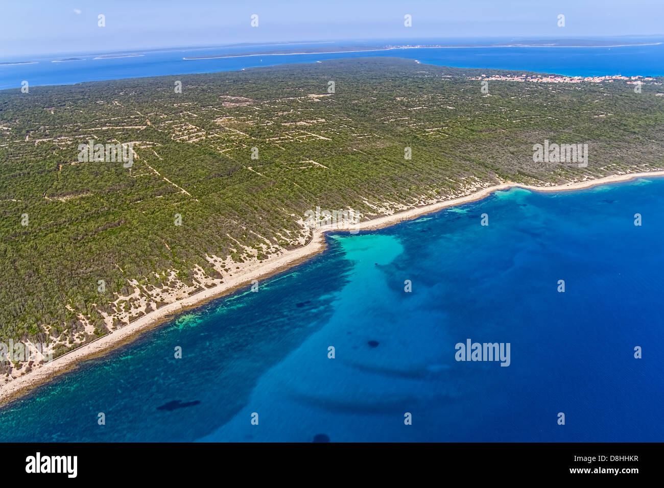 Aerial panorama of island Olib in Zadar area Stock Photo - Alamy
