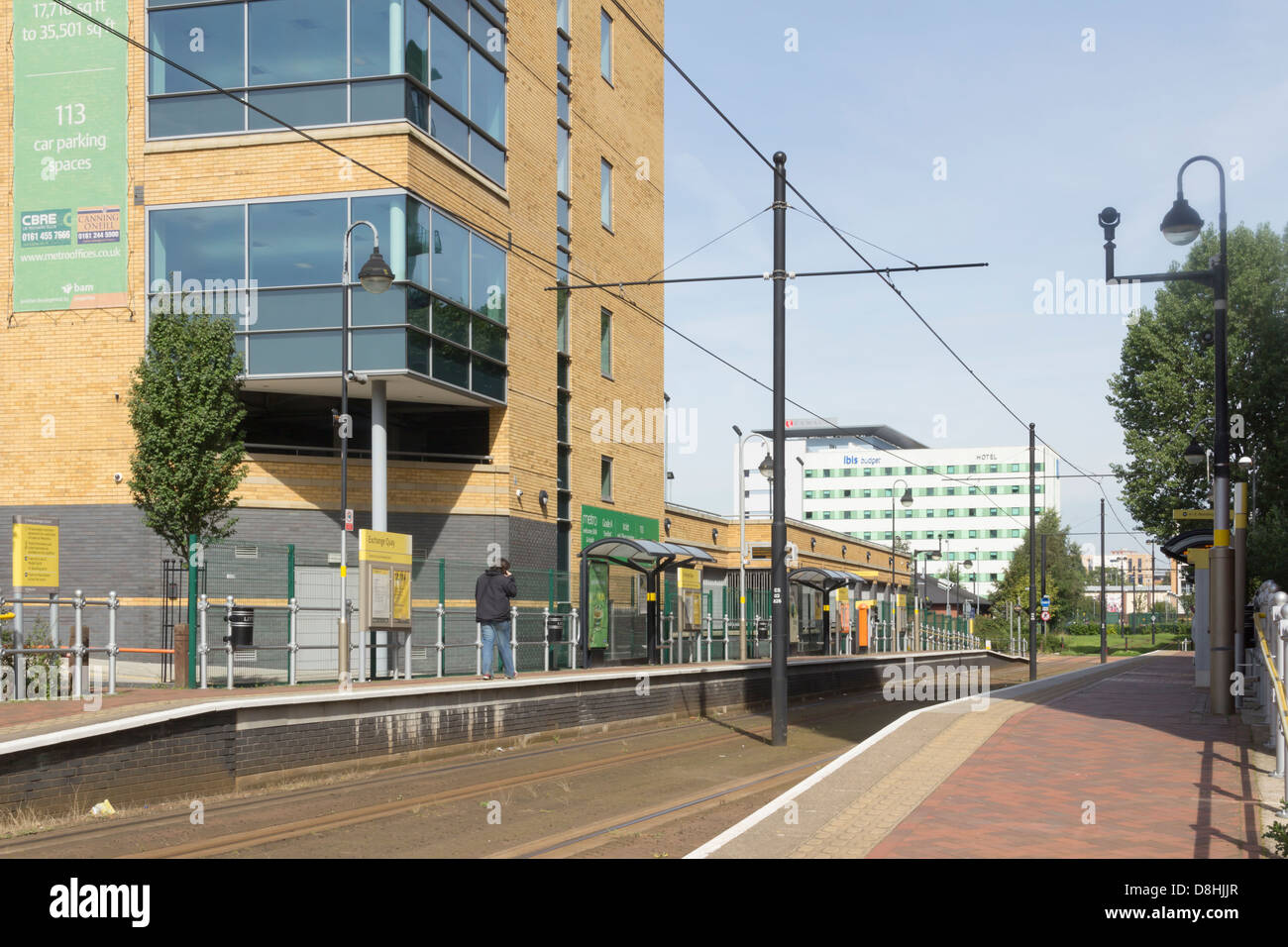 Exchange Quay station in the Salford Quays area on Manchester Metrolink ...