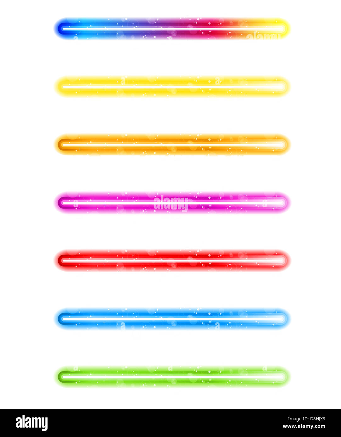 Vector - Laser Neon Colorful Lights on White Background Stock Photo - Alamy