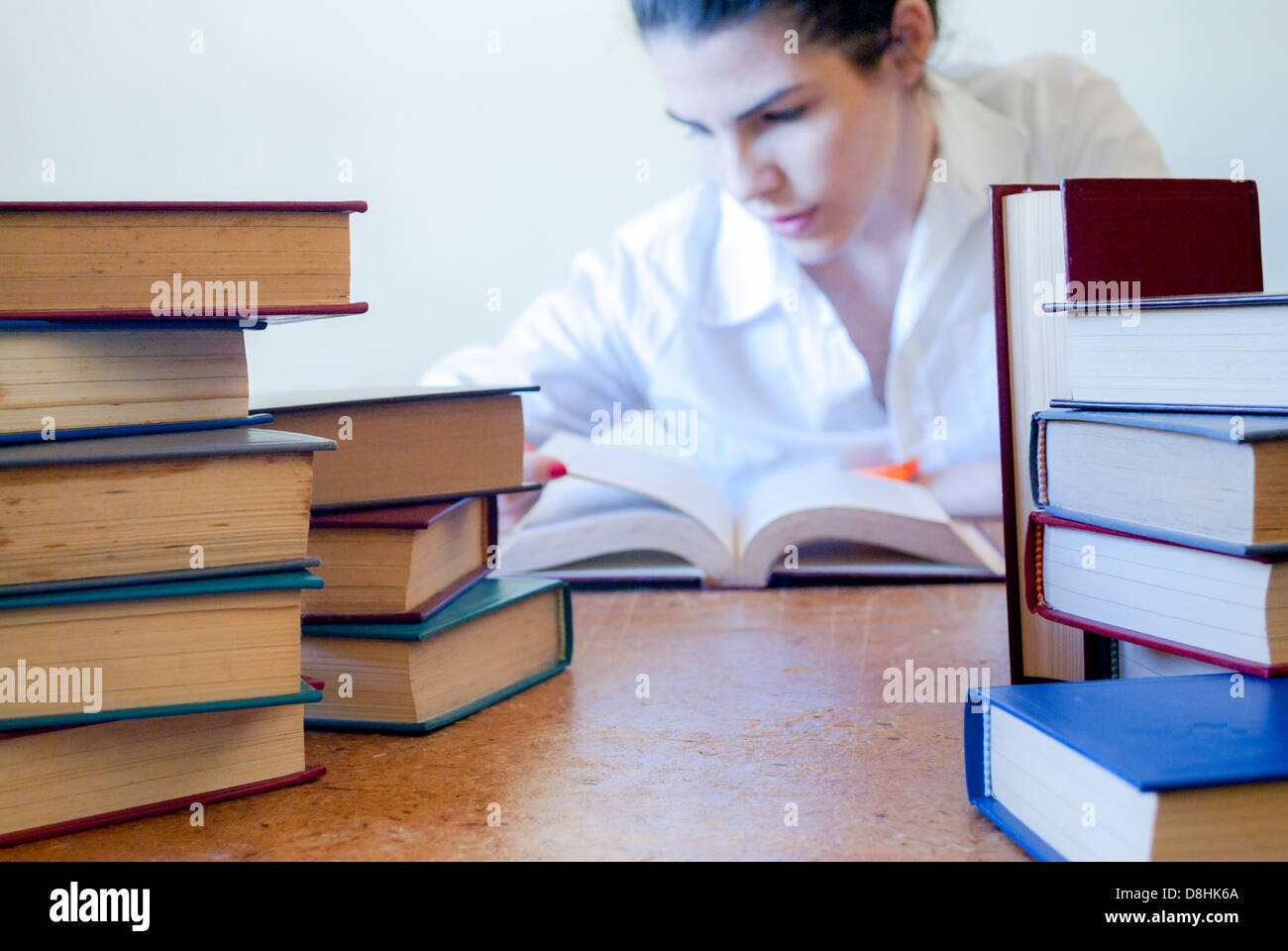 Reading a Book Stock Photo - Alamy