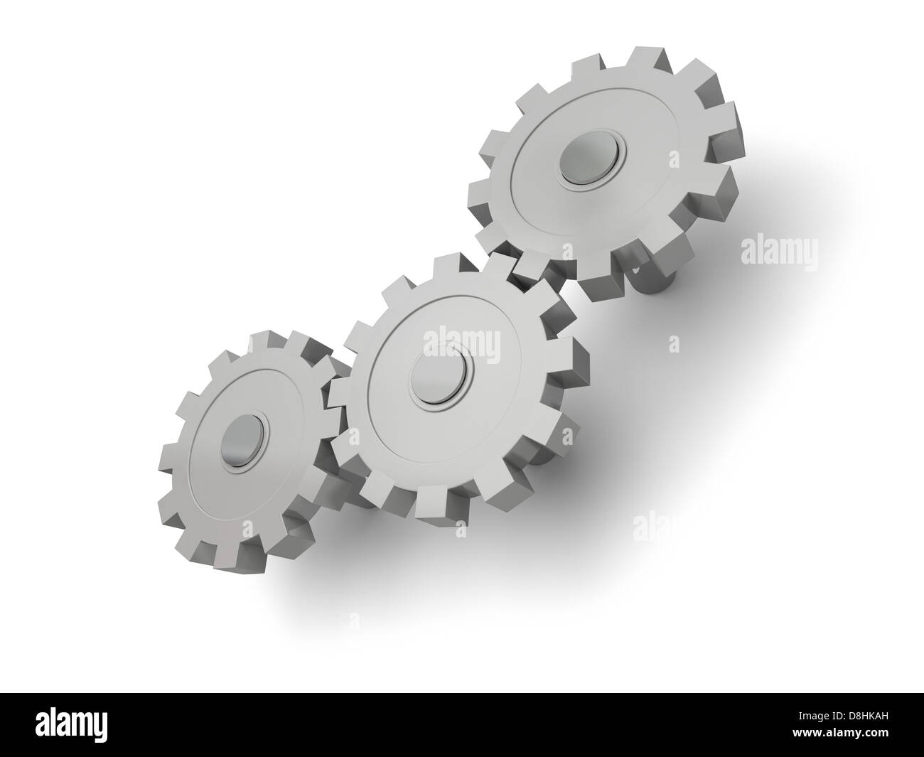 Steel cogs, isolated on white background Stock Photo - Alamy