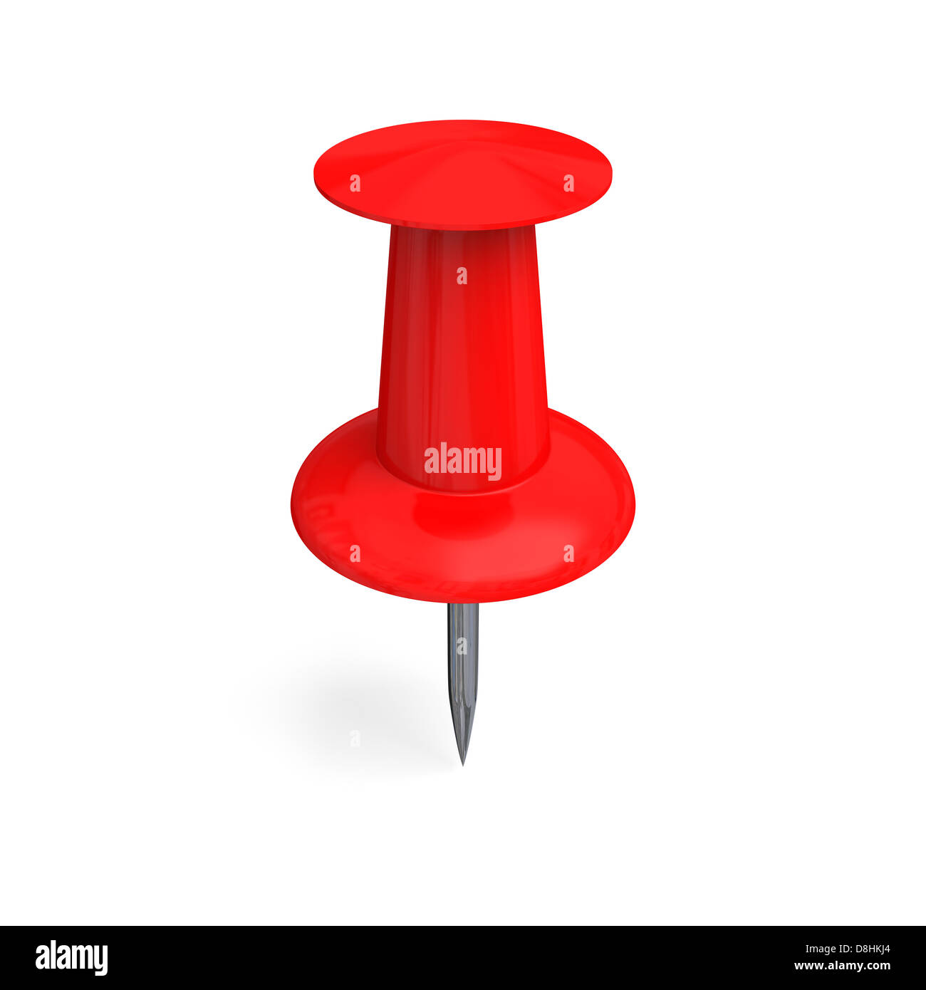 Red pin isolated on white background Stock Photo - Alamy
