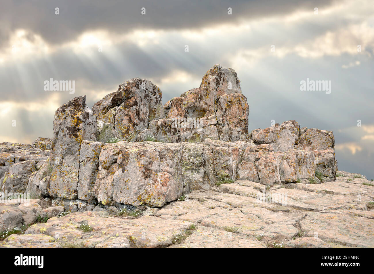 An ancient megalithic observatory Kokino near village Staro Nagorichane ...