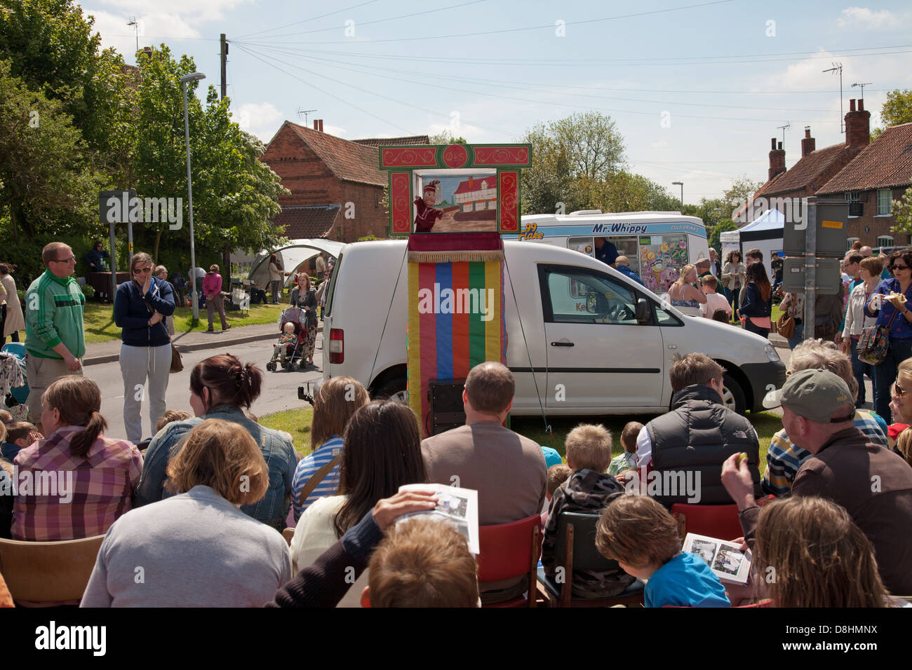 Punch and Judy show during the Mayday festival Wellow Stock Photo - Alamy