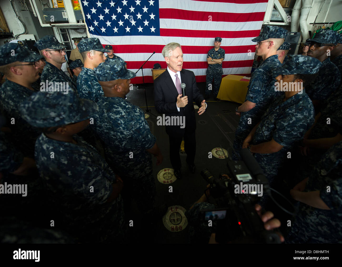 SECNAV visits USS Monterey Stock Photo - Alamy