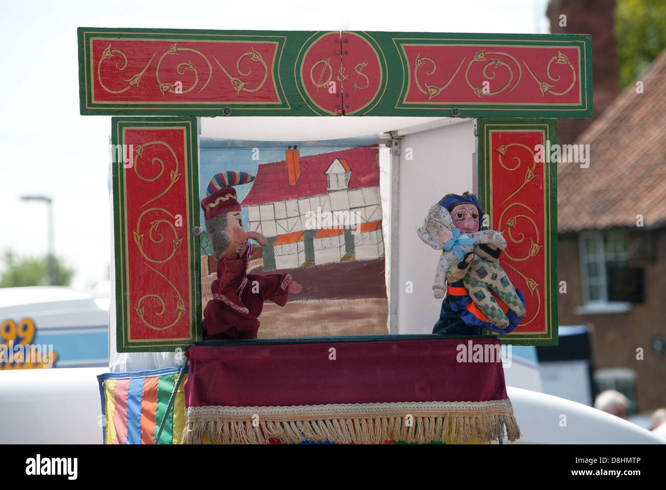 Punch and Judy show during the Mayday festival Wellow Stock Photo - Alamy