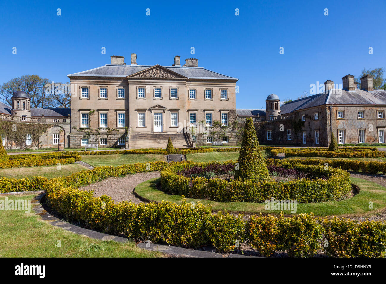 Front facade of Dumfries House, near Cumnock, Ayrshire, Scotland Stock ...