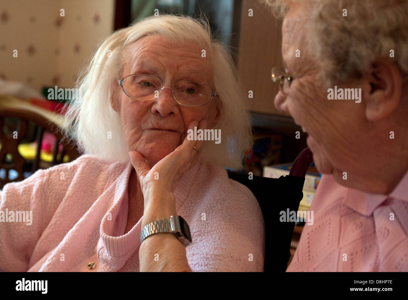 Two old ladies chatting hi-res stock photography and images - Alamy