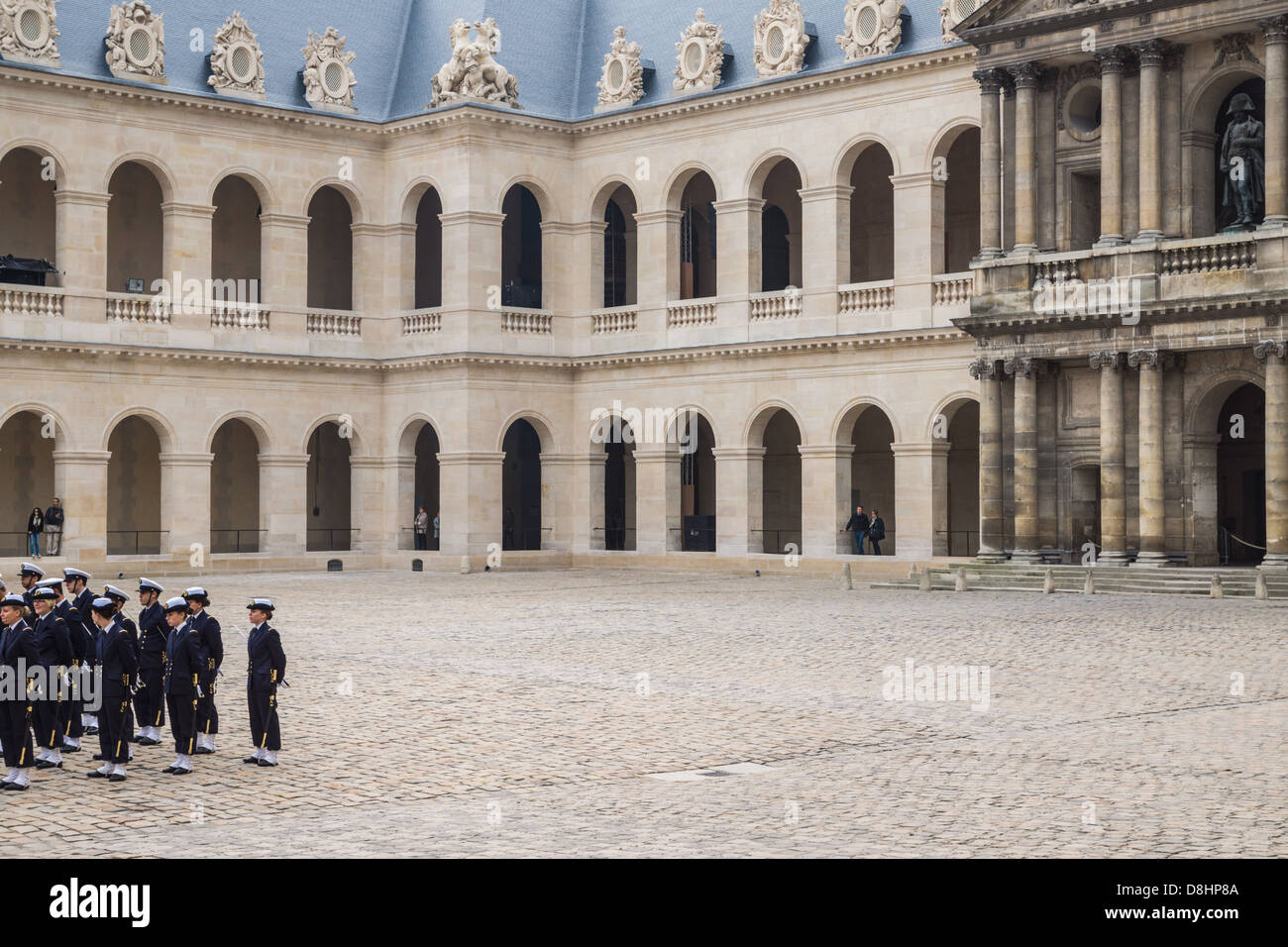 Les Invalides, Paris, France. Soldiers and Sailors perform military ...