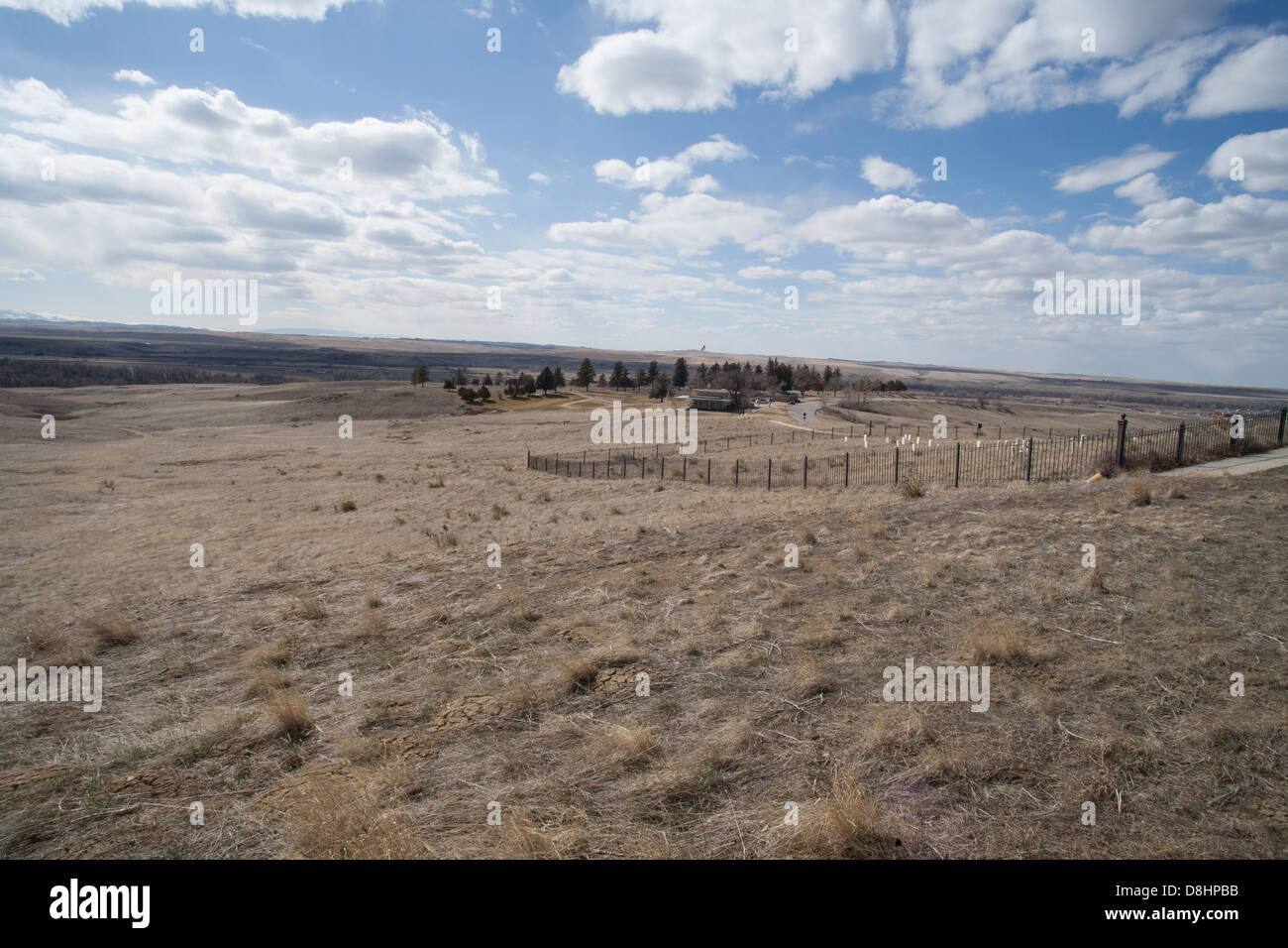 Custer's Last Stand / Battle of Little Bighorn battlefield sight Stock ...