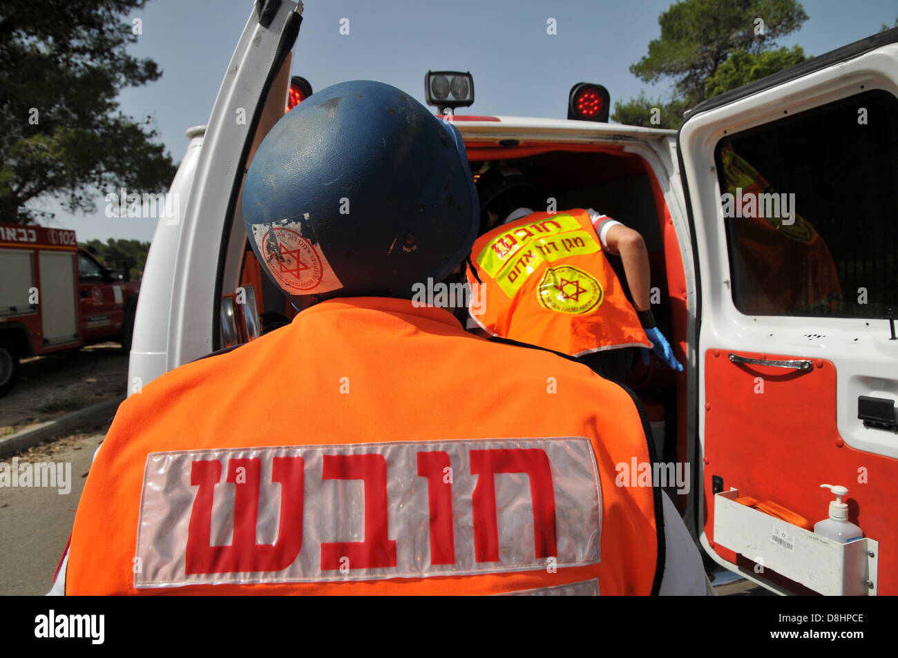Haifa, Israel: Israeli Home Front Command sodiers, Fire fighters ...