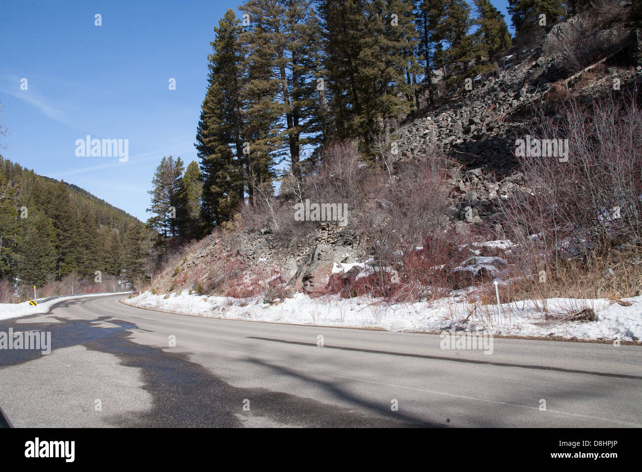 Falling rock road not sign hi-res stock photography and images - Alamy