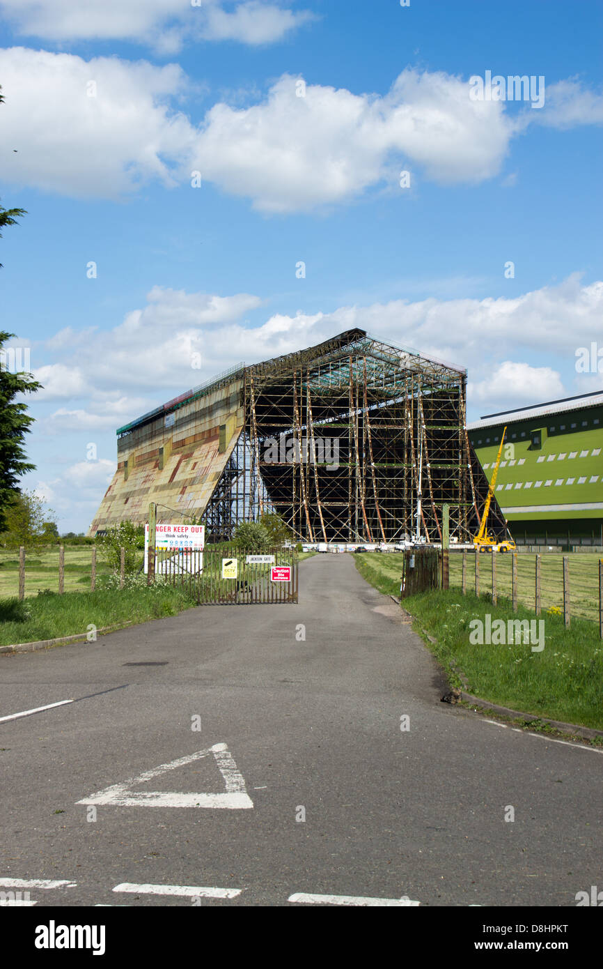 Cardington airship hangars being repaired Stock Photo - Alamy