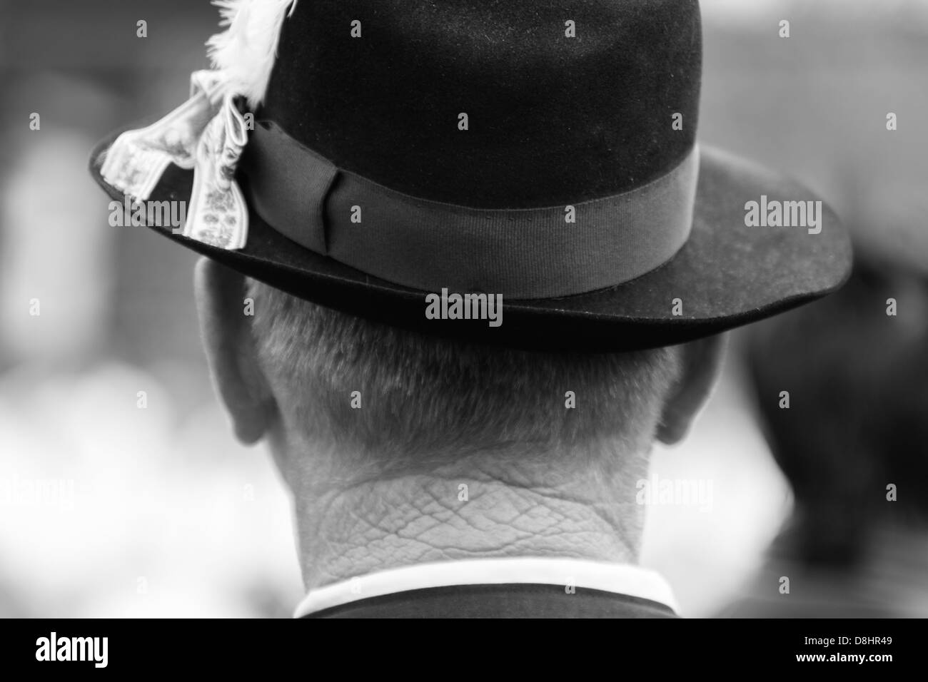Portrait of old men with hat from behind Stock Photo - Alamy