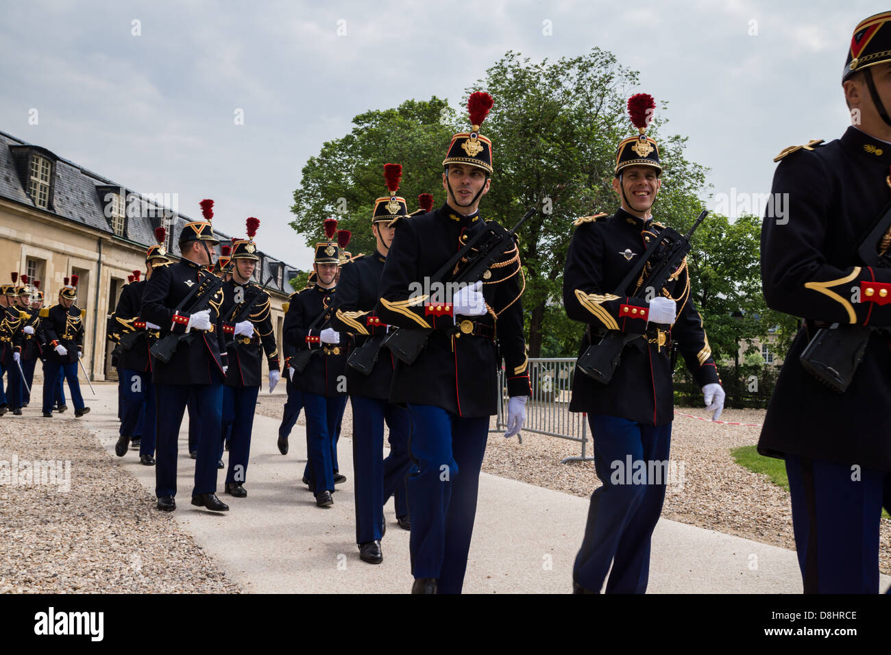 Paris, France. Soldiers in full Dress Uniform outside the Invalides ...