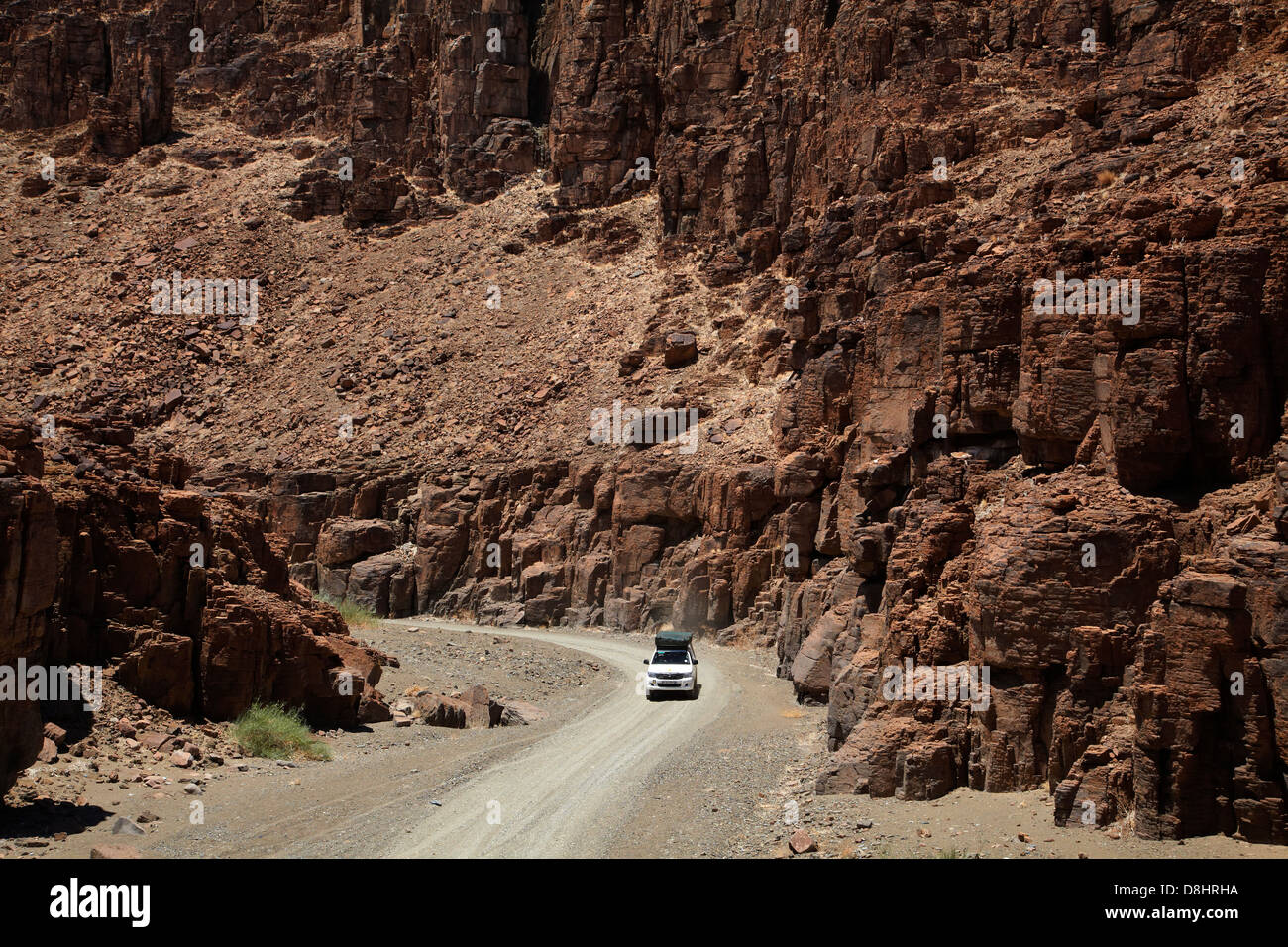 Toyota 4x4 camper in canyon, Aussenkehr Nature Park 4X4 Trail, Southern ...