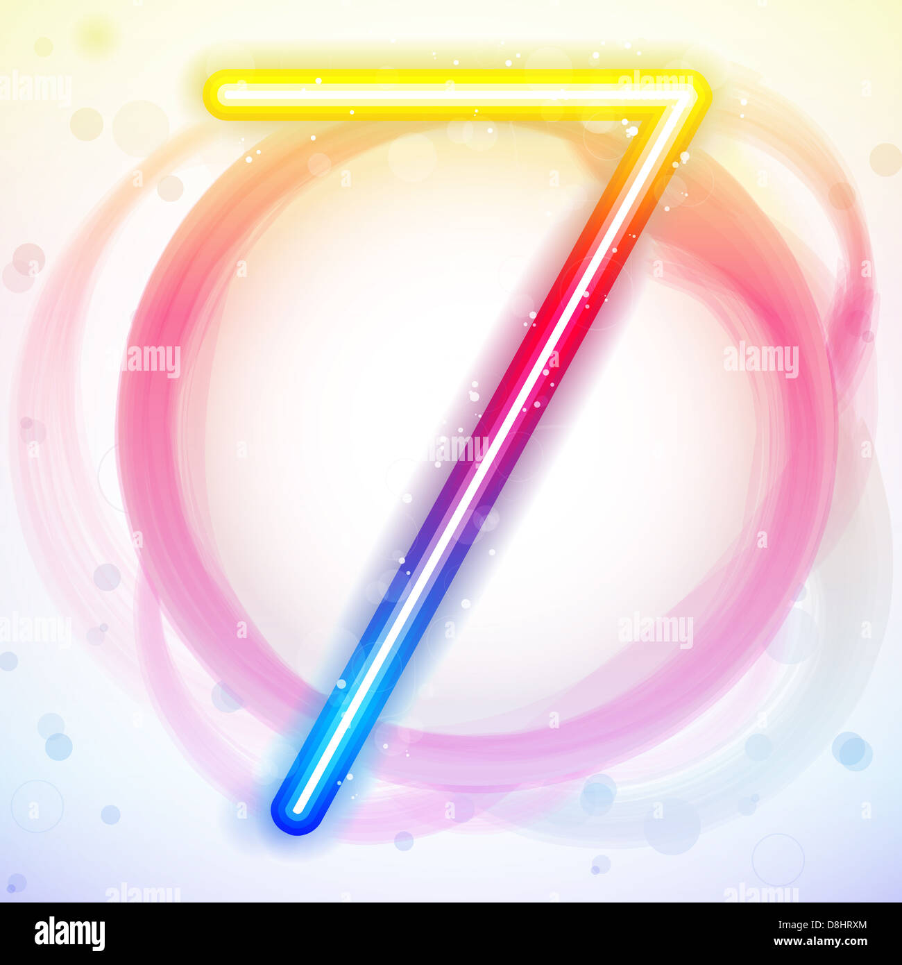 Vector - Number Rainbow Lights in Circle White Background Stock Photo ...