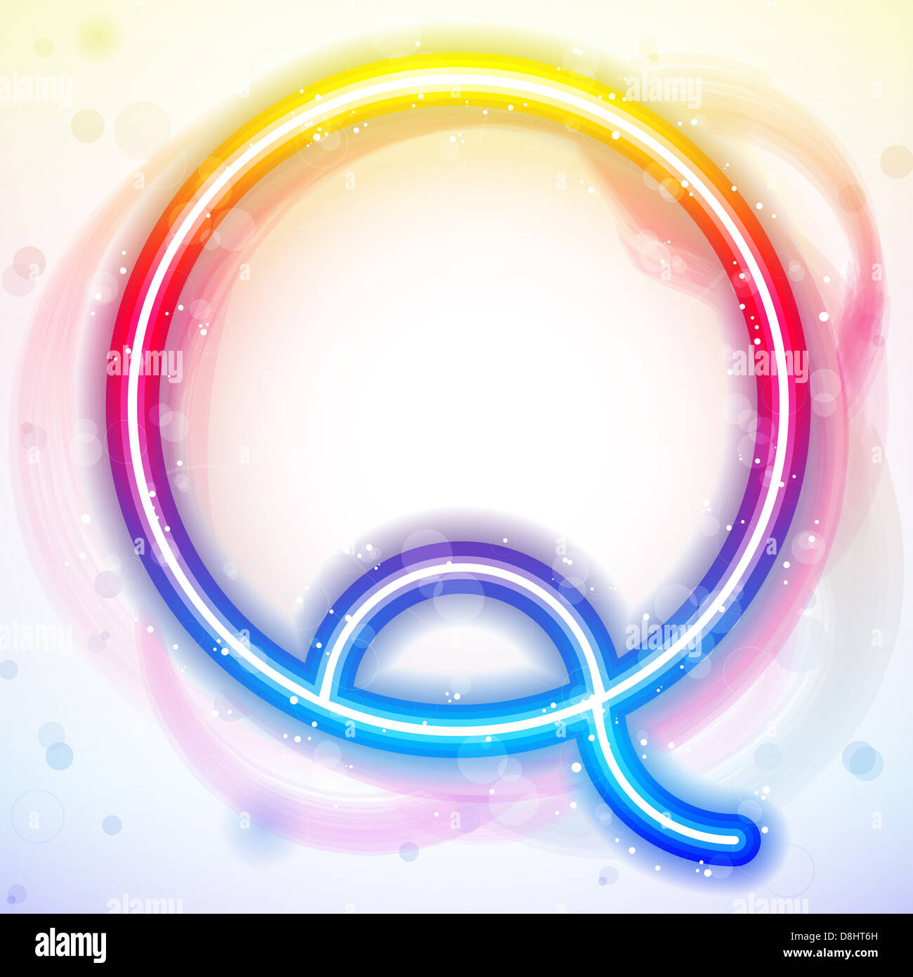 Vector - Alphabet Rainbow Lights in Circle White Background Stock Photo ...