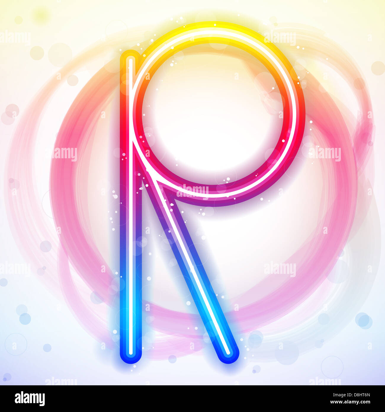 Vector - Alphabet Rainbow Lights in Circle White Background Stock Photo ...