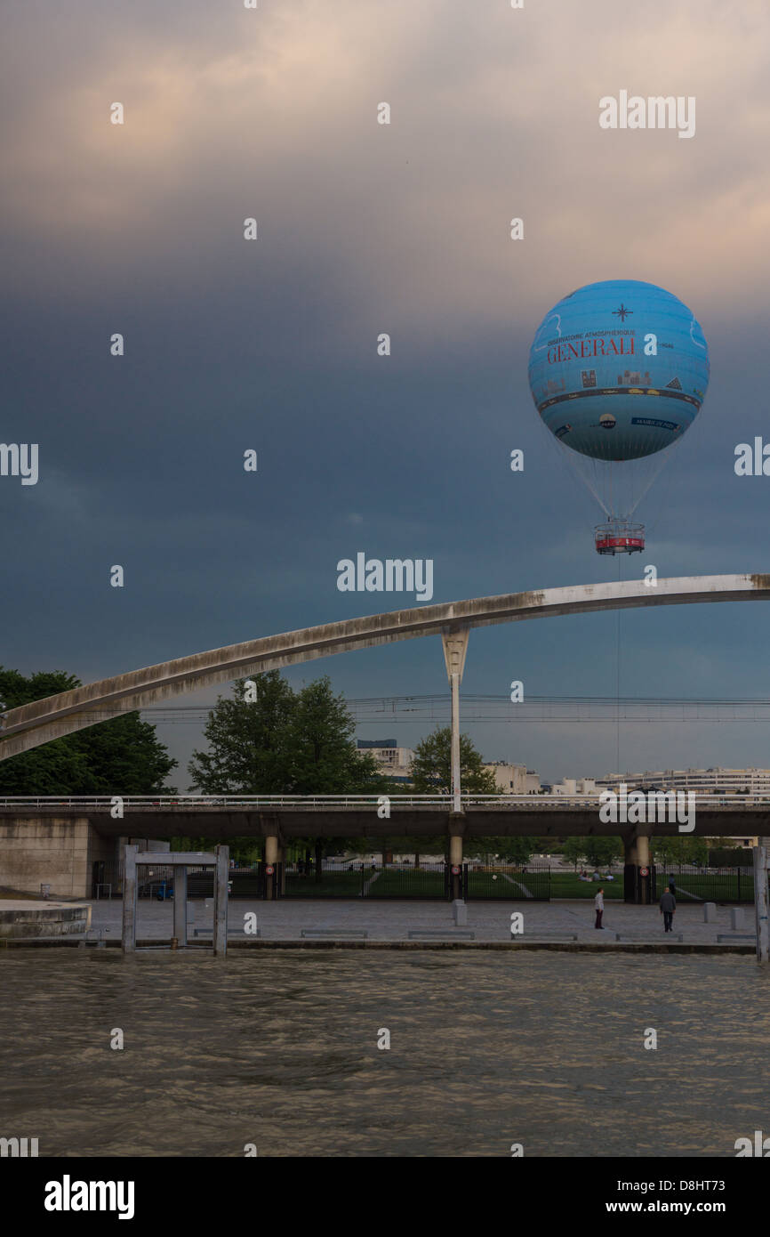 Paris, France. A balloon, promoting the Generali Insurance company ...
