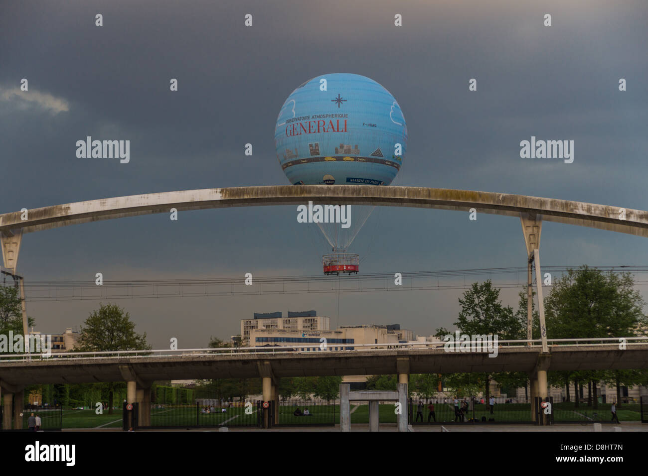 Paris, France. A balloon, promoting the Generali Insurance company ...