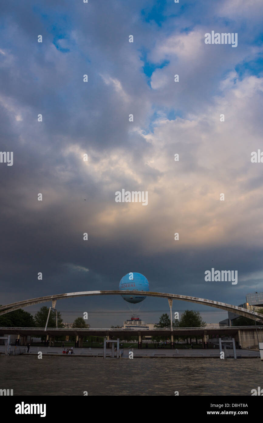 Paris, France. A balloon, promoting the Generali Insurance company ...