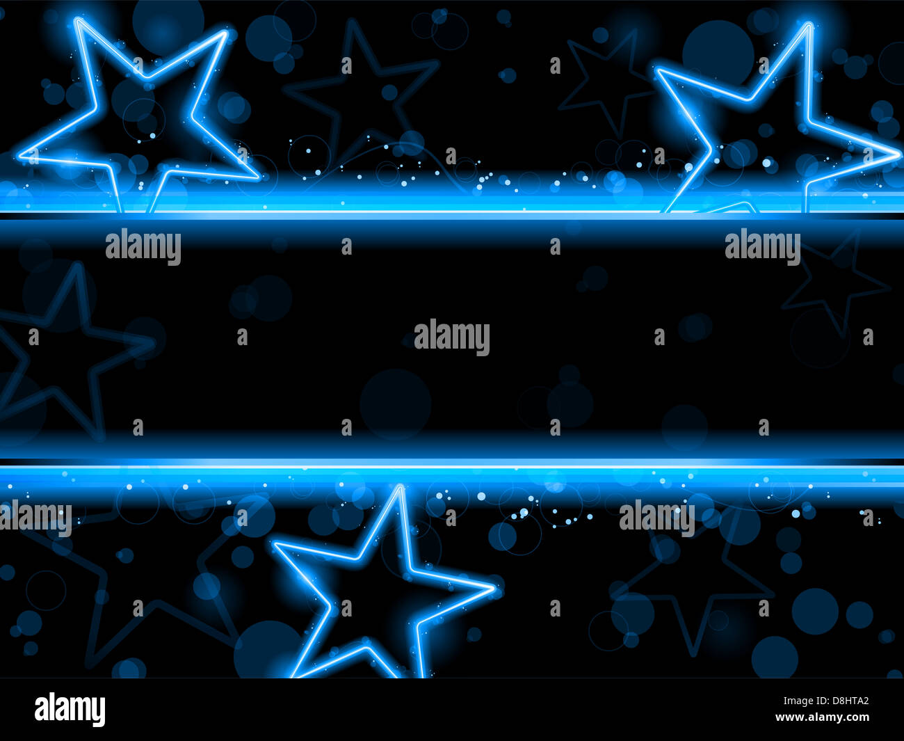 Vector - Glowing Neon Stars Background Stock Photo - Alamy
