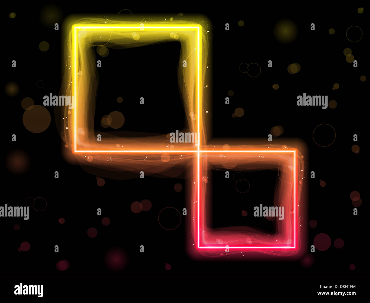 Vector - Red Square Border with Sparkles and Swirls Stock Photo - Alamy