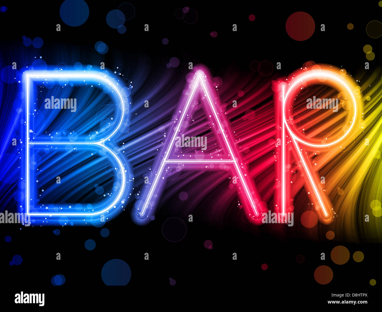 Vector - Bar Sign Abstract Colorful Waves on Black Background Stock ...