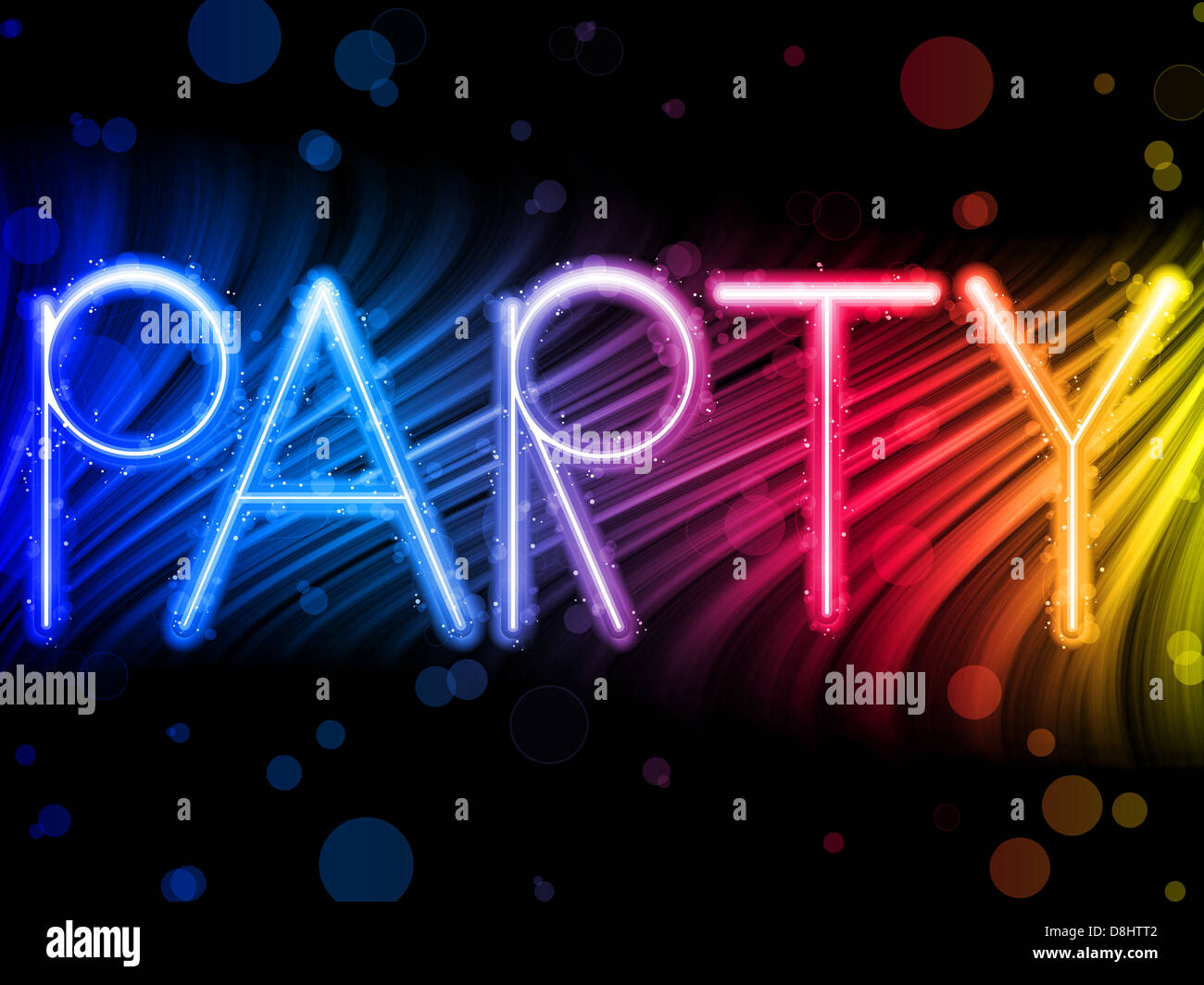 Vector - Party Abstract Colorful Waves on Black Background Stock Photo ...