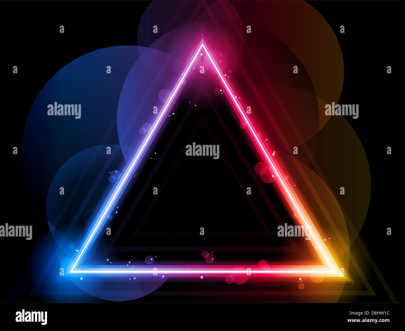 Vector - Rainbow Triangle Border with Sparkles and Swirls Stock Photo ...