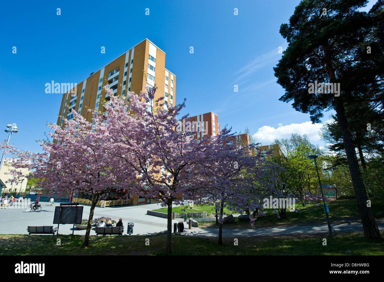 Akalla - a suburb of Stockholm - in late spring Stock Photo - Alamy