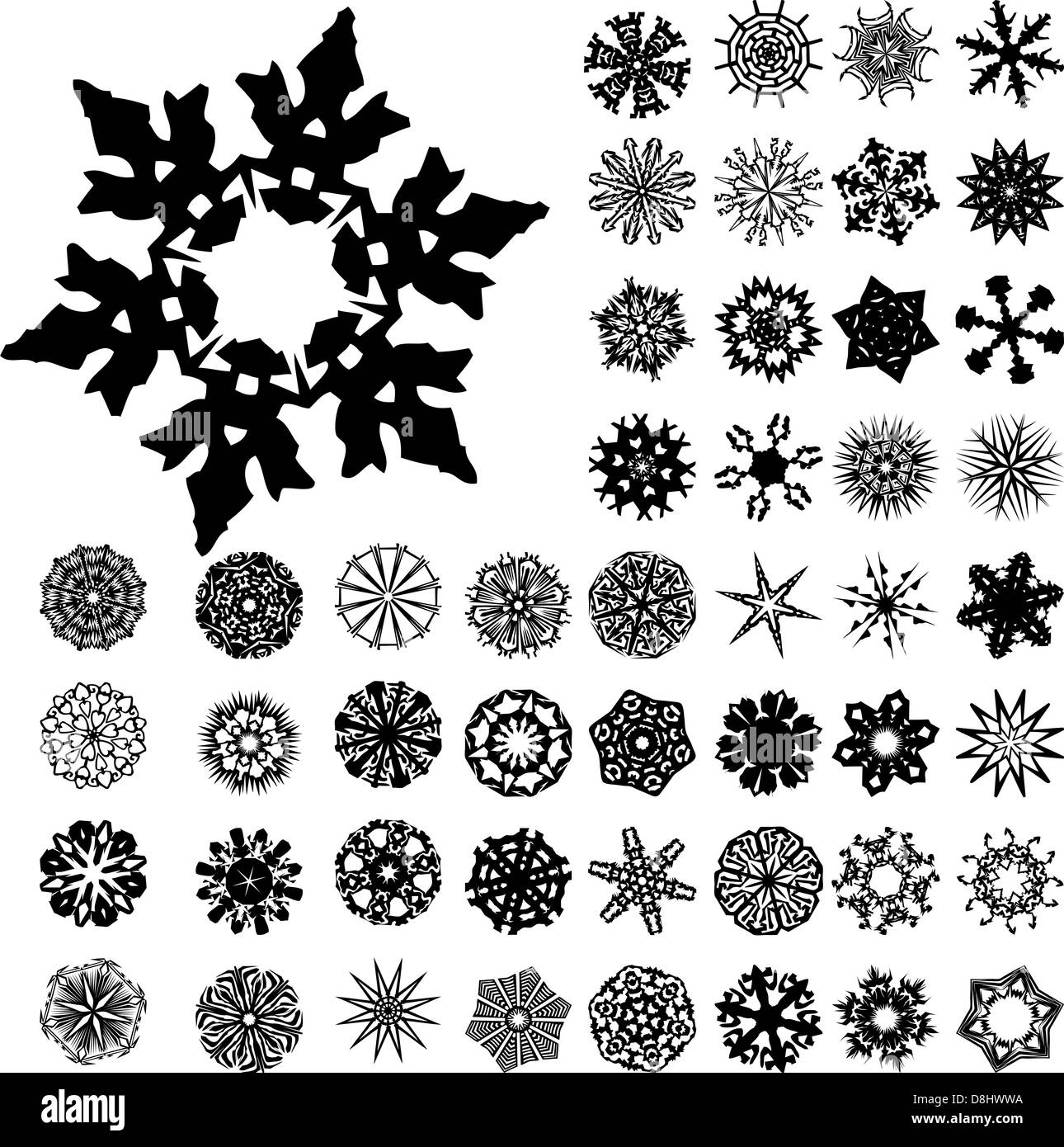 Set of 49 highly detailed complex ornaments Stock Photo - Alamy