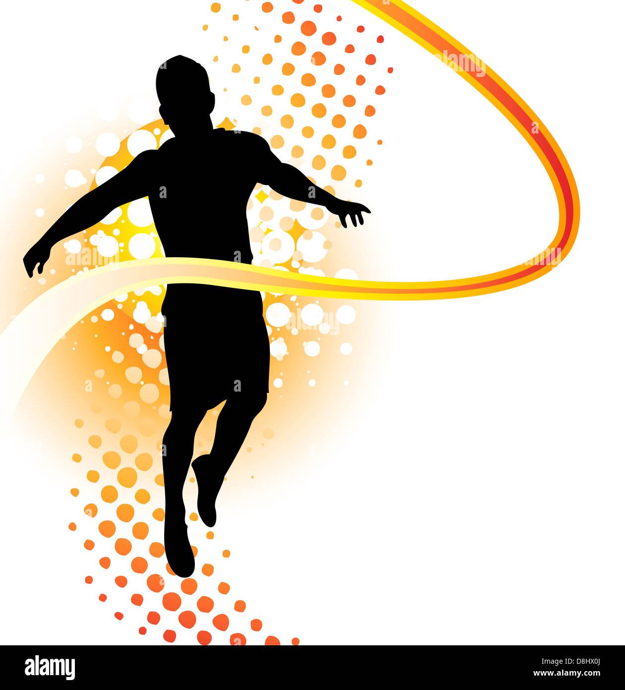 Runner passes finish line Stock Photo - Alamy