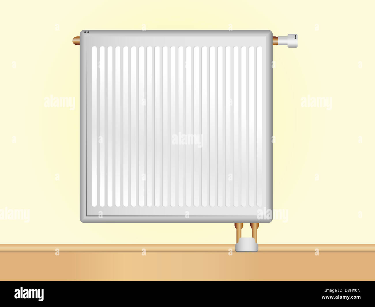 Vector Radiator on beige wall. Editable Vector Illustration Stock Photo ...