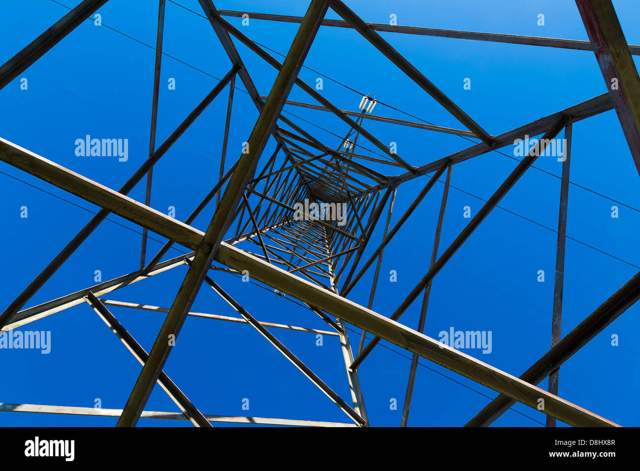 Electricity wire and pylon Stock Photo - Alamy