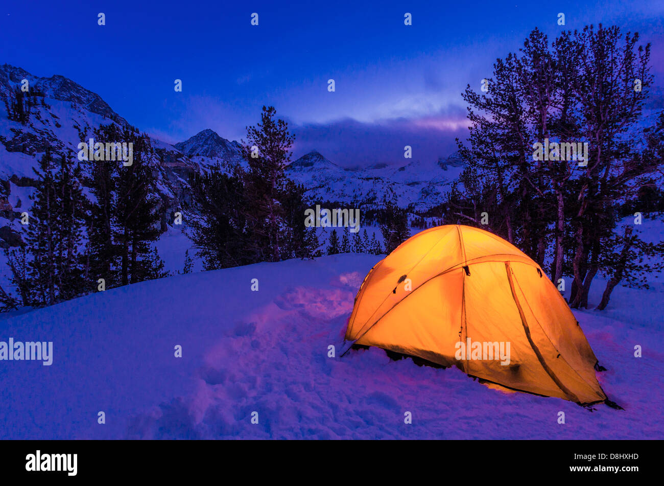 Alpine backcountry snow tent shelter hi-res stock photography and ...