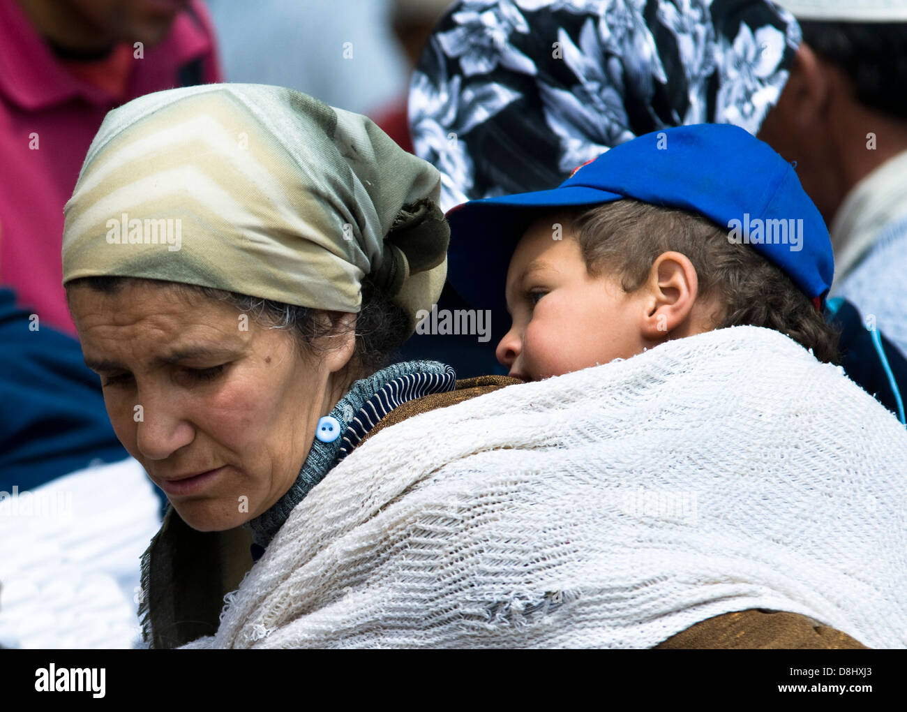 A boy with his grandmother Stock Photo - Alamy