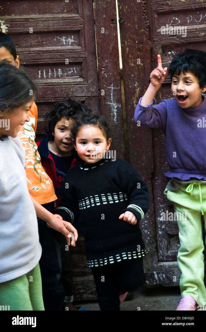 Cute Moroccan children in Fes, Morocco Stock Photo - Alamy