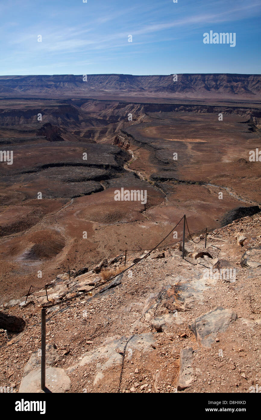 Start of Fish River Canyon Hiking Trail, Fish River Canyon, Southern ...
