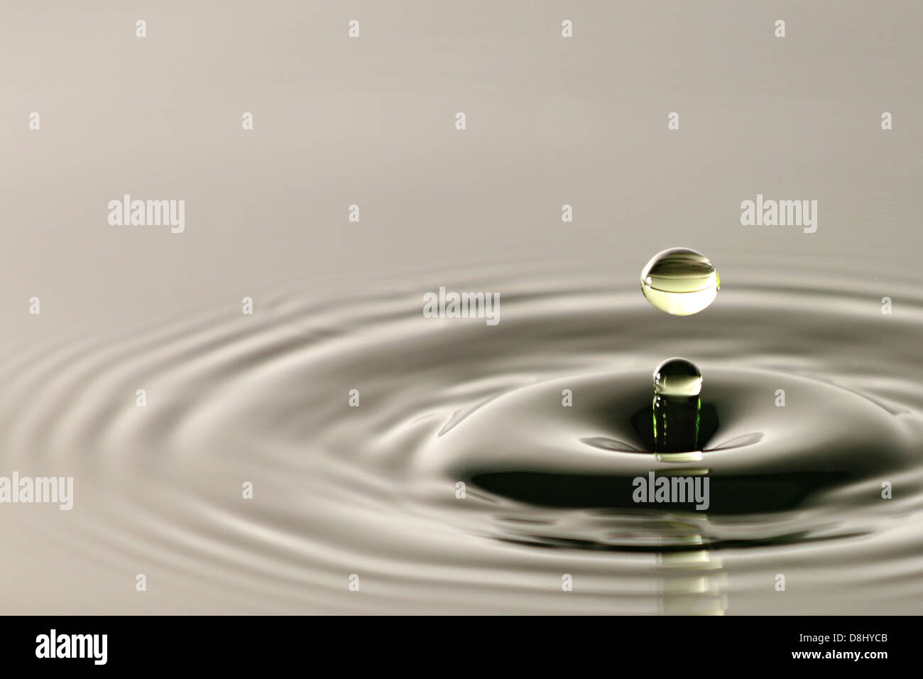 The Water drop close up into a beautiful shape,At on the side Stock ...