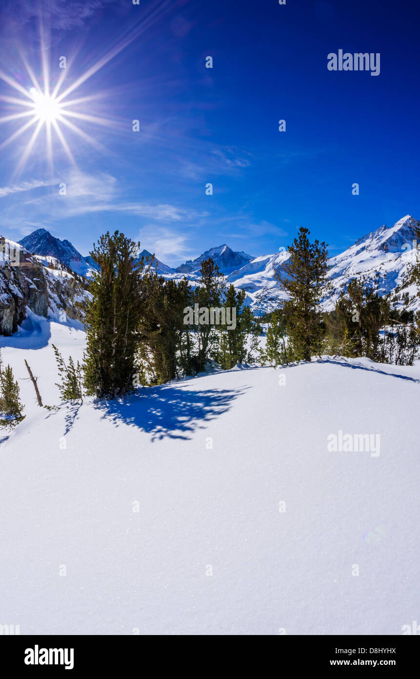 Sierra crest from Long Lake, John Muir Wilderness, Sierra Nevada ...