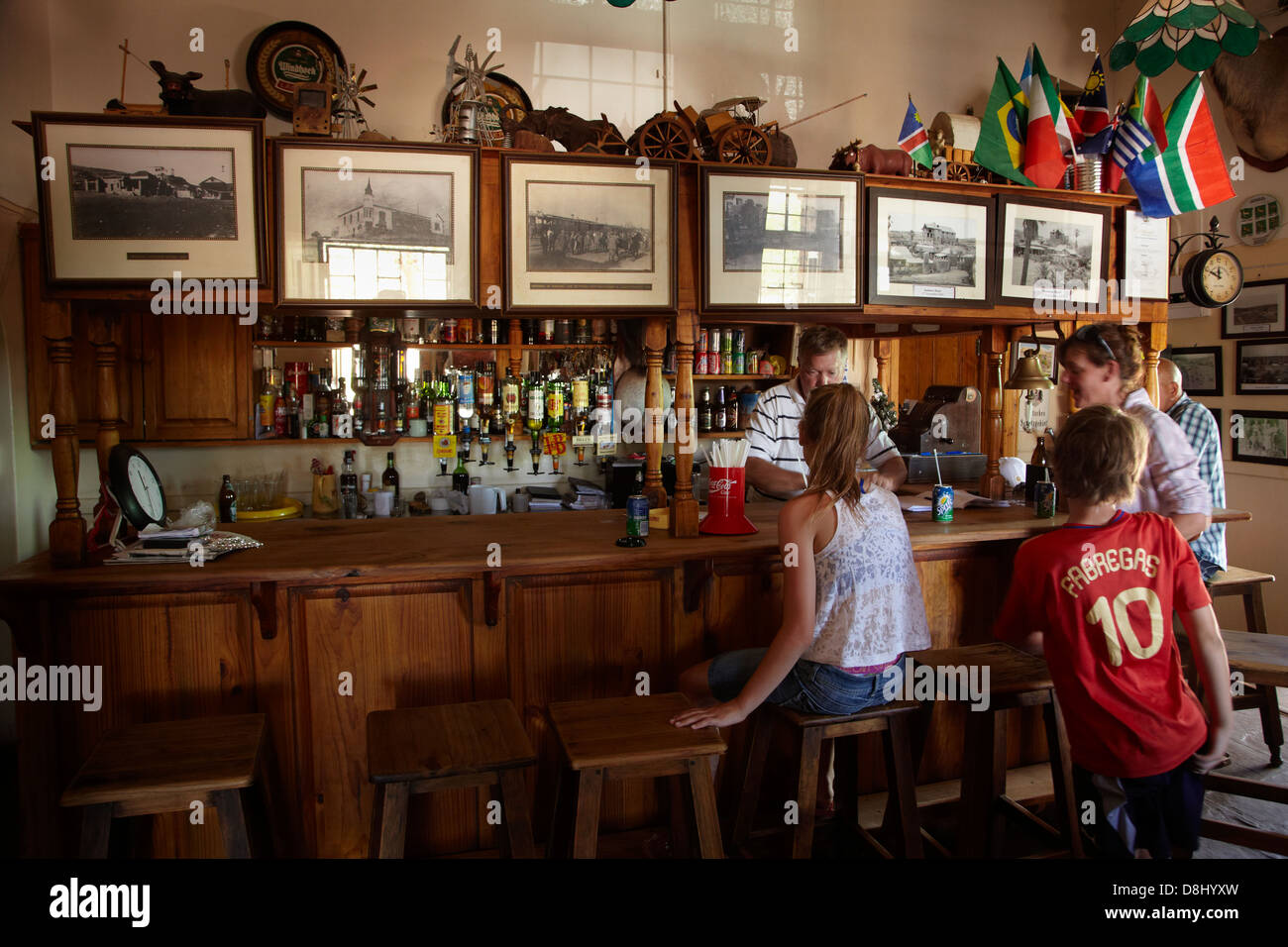 Bar at historic Seeheim Hotel (1896), near Keetmanshoop, Southern ...