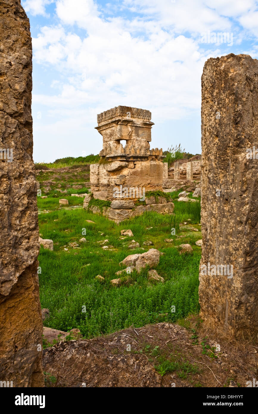 Amrit (Marathus). An ancient Phoenician site south of Tartus. Temple of ...