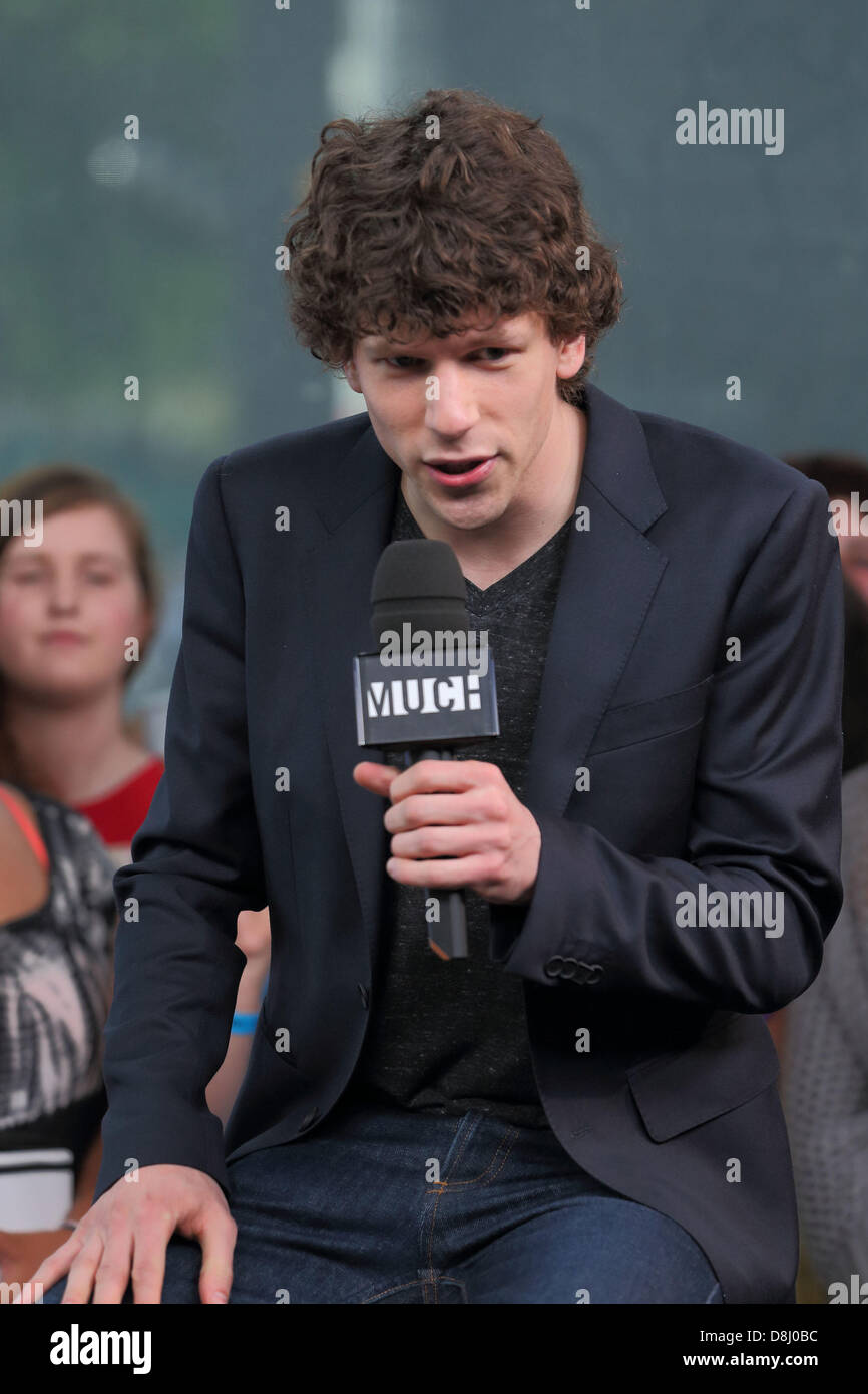 Toronto, Canada. May 29, 2013. Actor Jesse Eisenberg appears on Much ...
