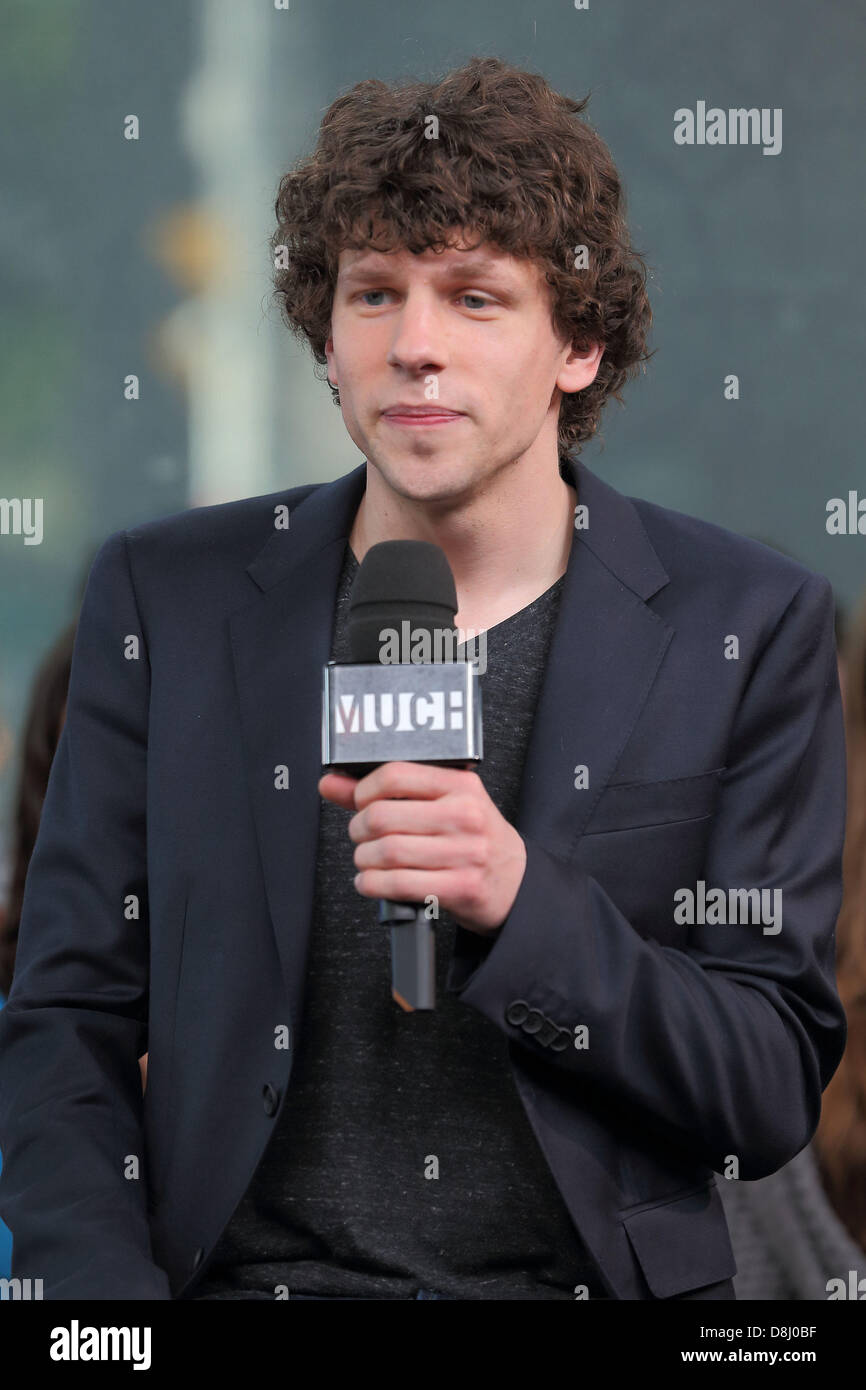 Toronto, Canada. May 29, 2013. Actor Jesse Eisenberg appears on Much ...