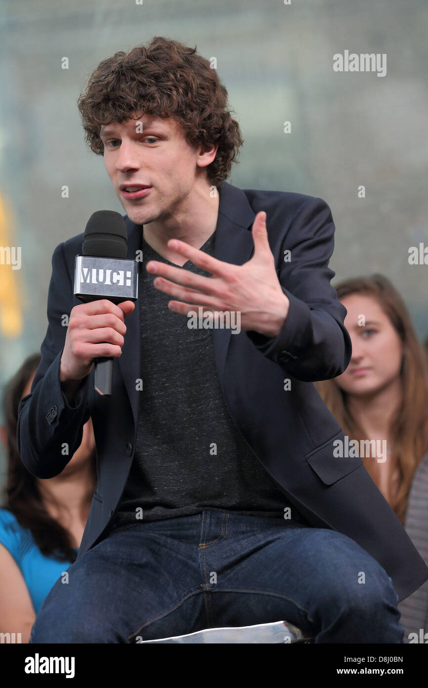 Toronto, Canada. May 29, 2013. Actor Jesse Eisenberg appears on Much ...