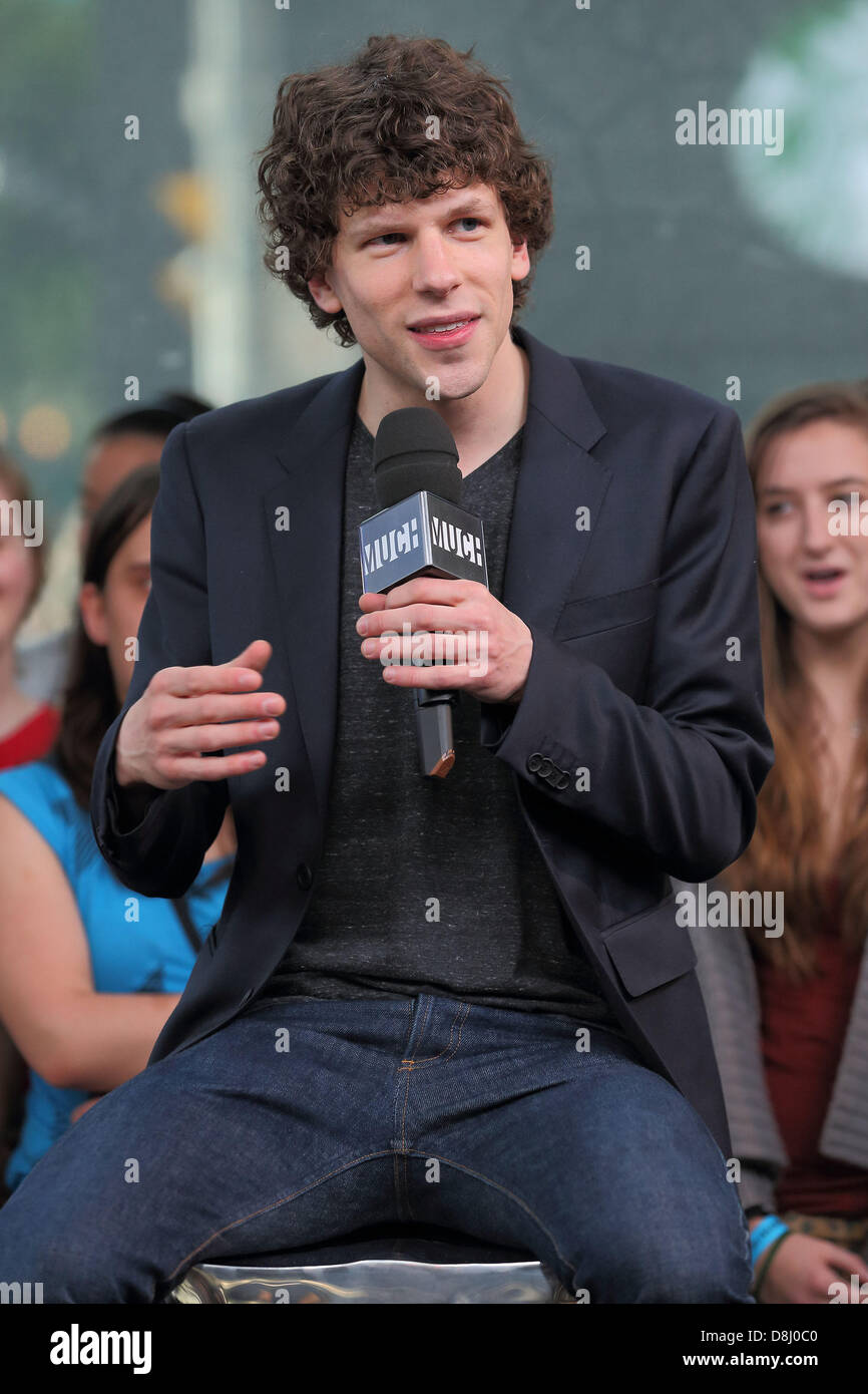 Toronto, Canada. May 29, 2013. Actor Jesse Eisenberg appears on Much ...