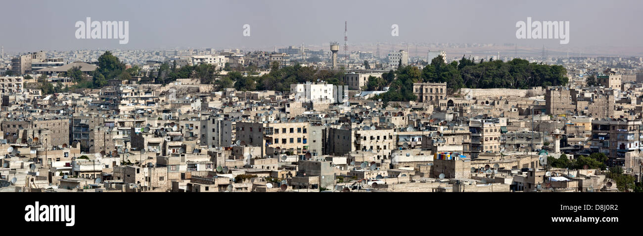 Panorama detail with park in Aleppo, Syria Stock Photo - Alamy